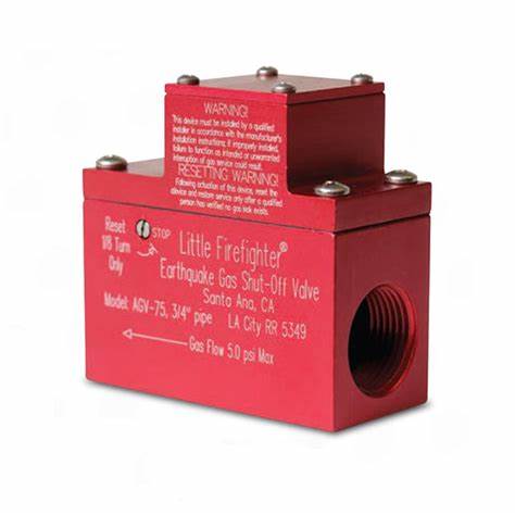 AGV-075 3/4" Horizontal Seismic Gas Shut-Off Valve Little Firefighter ...